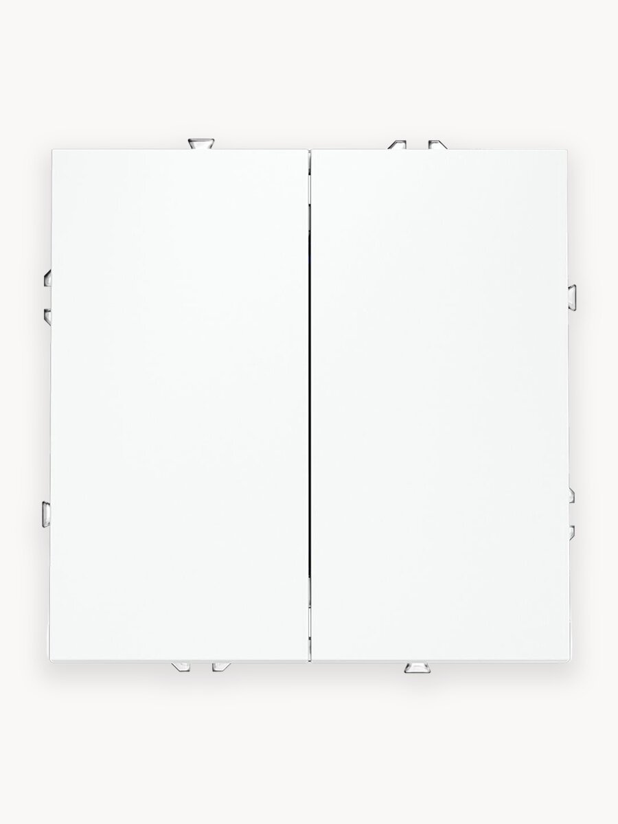 Выключатель встраиваемый VOLTUM двухклавишный 10А цвет белый матовый VLS020102