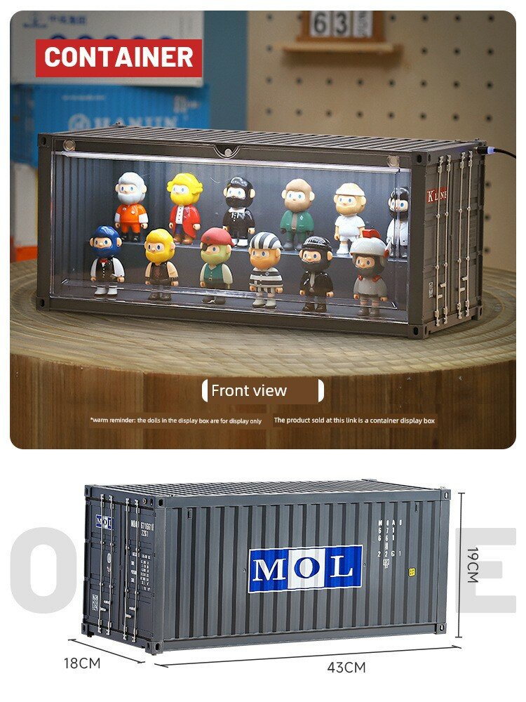 Прозрачный стенд для контейнера MOL Great Mitsui Shipping, темно-серый, модель 03