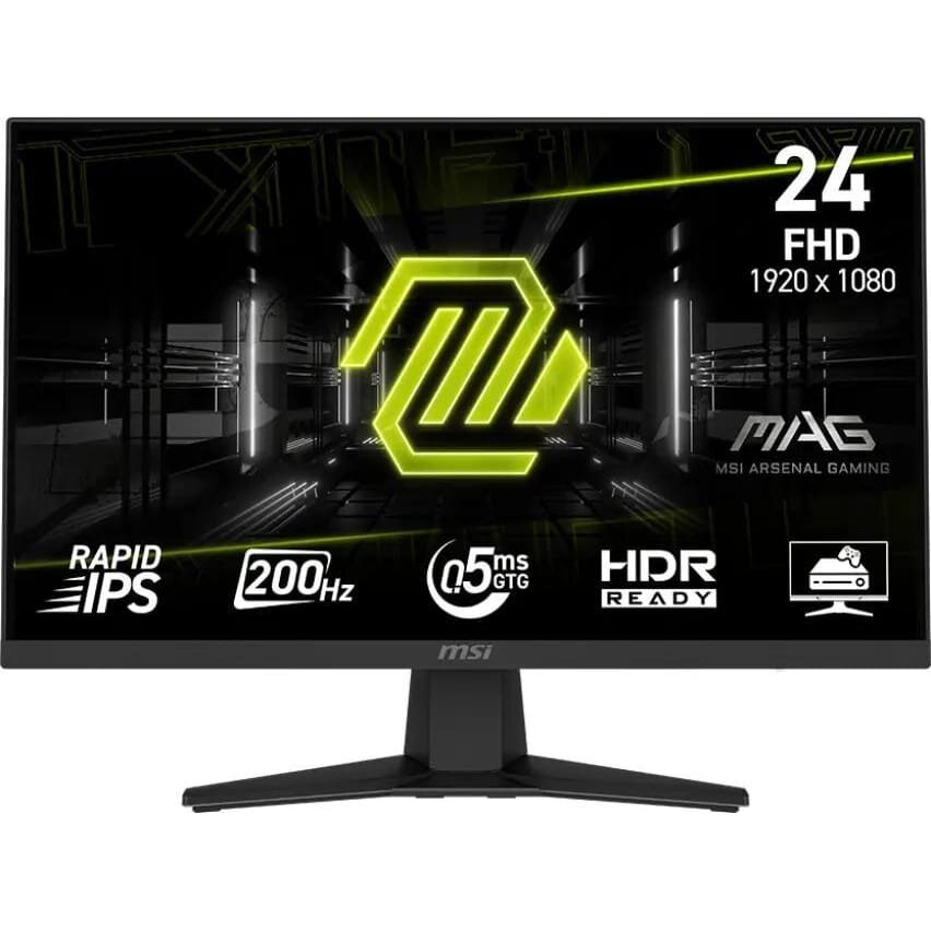 Монитор MSI 23,8" MAG 244F, 16:9, IPS, FHD, 0,5ms, 300cd, 200Hz, HDMI, DP
