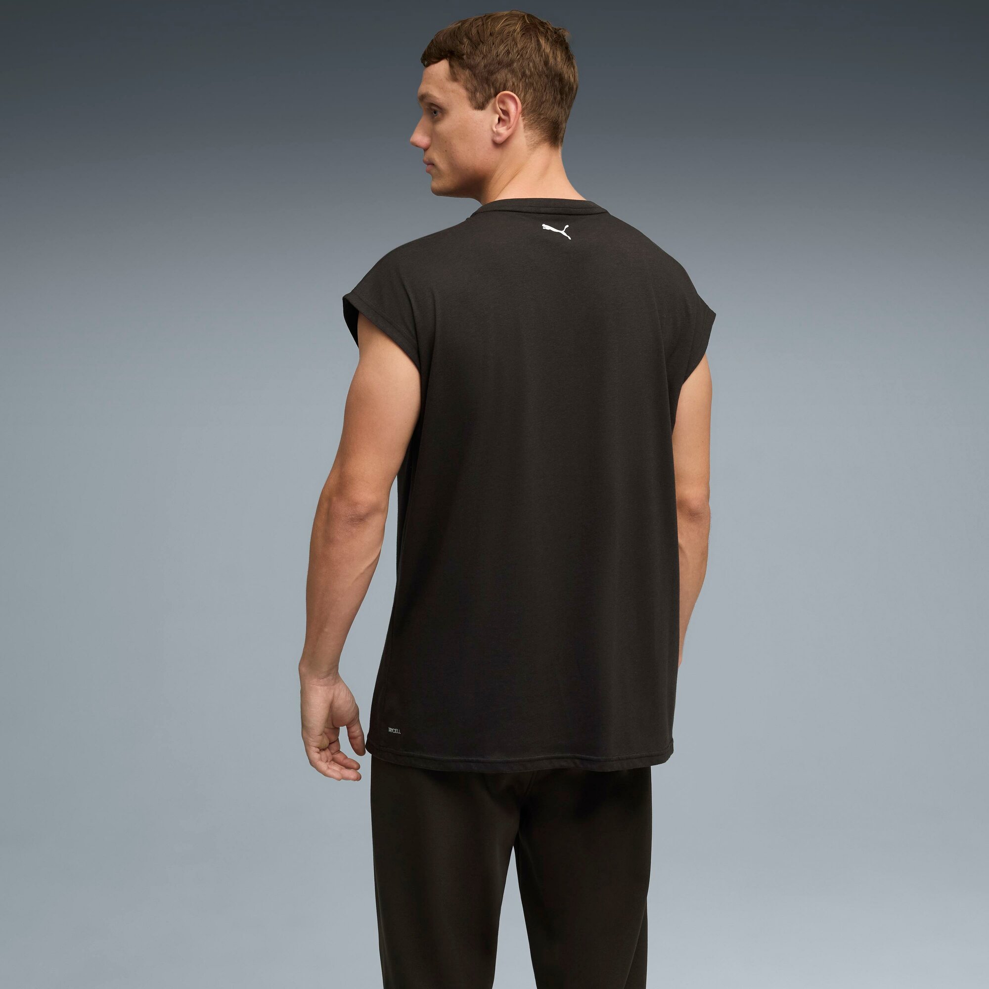 Майка спортивная PUMA GRAPHIC CUTOFF TANK, размер XL, черный — фото 1