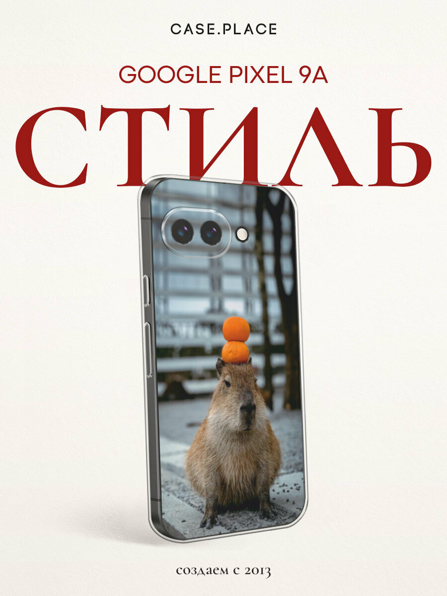 Чехол на Google Pixel 9a / Гугл Пиксель 9A с принтом Капибара медитирует