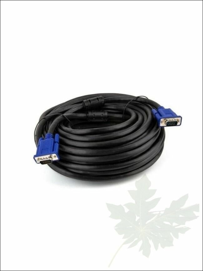Кабель для компьютерной периферии VGA (D-Sub)/VGA (D-Sub), 10 м, черный, синий