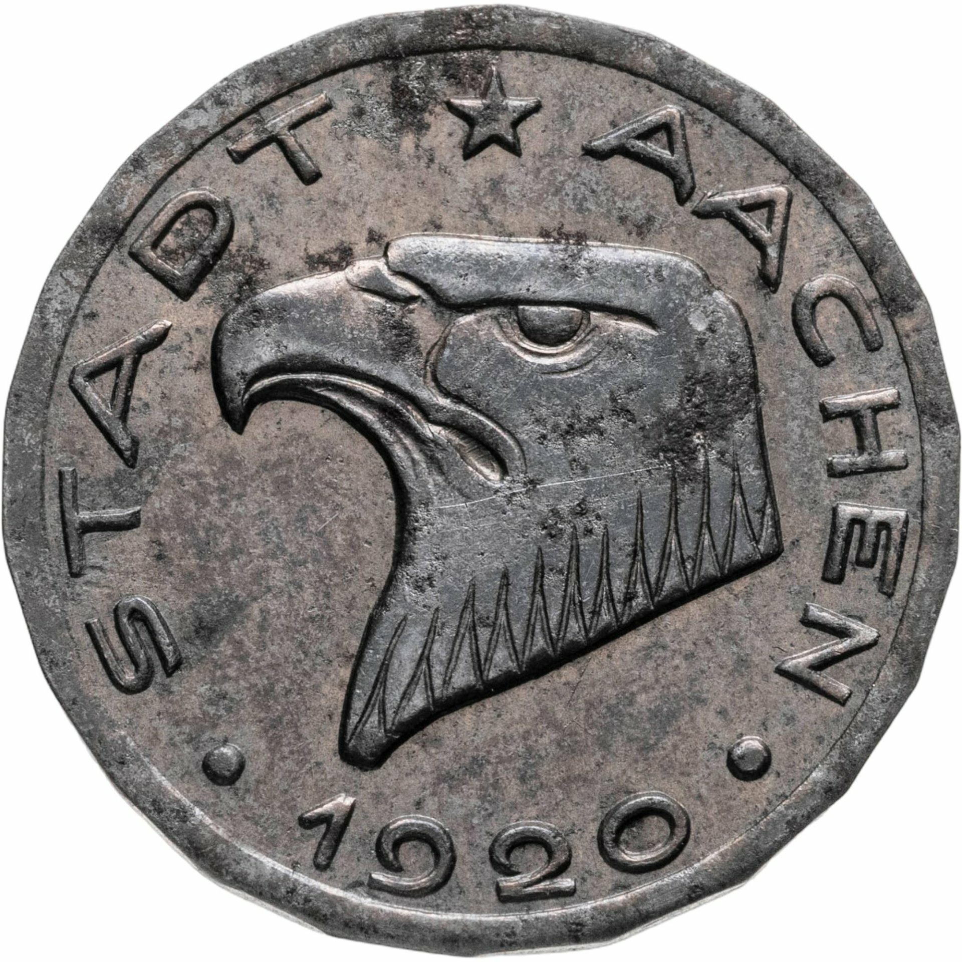 Германия "Аахен" 50 пфеннигов 1920 нотгельд, Железо, в сохранности XF