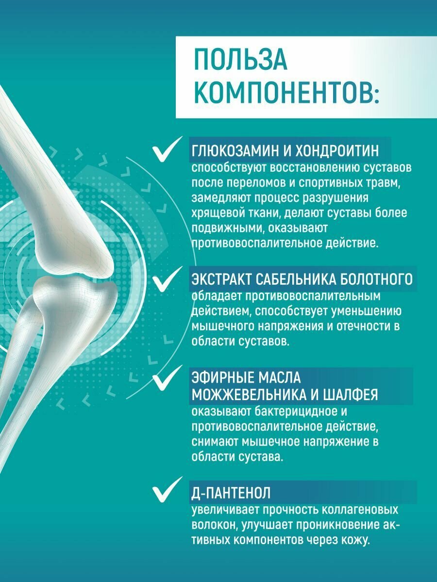 Гель для питания суставов с глюкозамином и хондроитином Артелар, 100 мл — фото 1