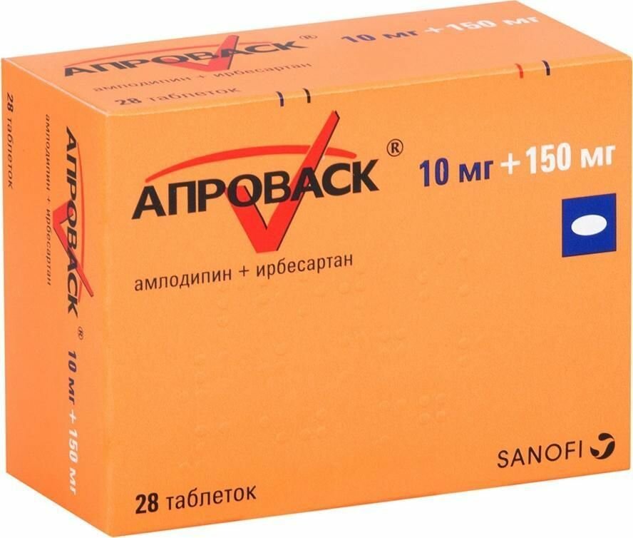 Апроваск, таблетки покрыт, плен, об, 10 мг+150 мг, 28 шт,