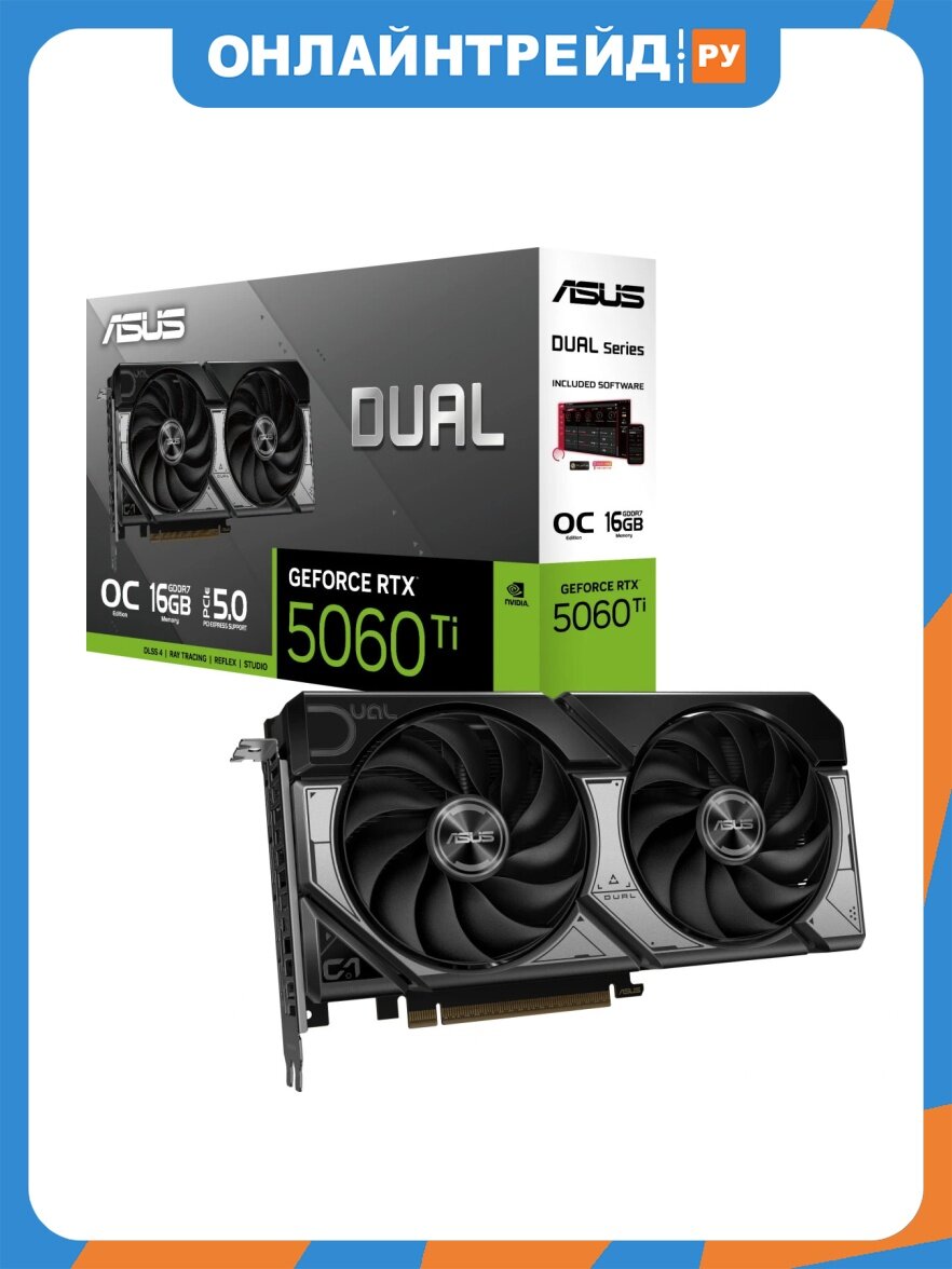 Видеокарта Asus GeForce RTX 5060 Ti DUAL OC 16G