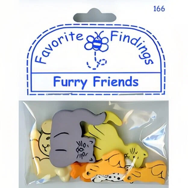 Пуговицы BLUMENTHAL LANSING "Favorite Findings", Пушистые Друзья, микс цветов, 8 шт