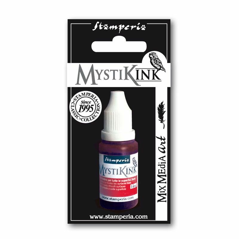 Краскa STAMPERIA "Mystik ink", с экстра блеском, красная