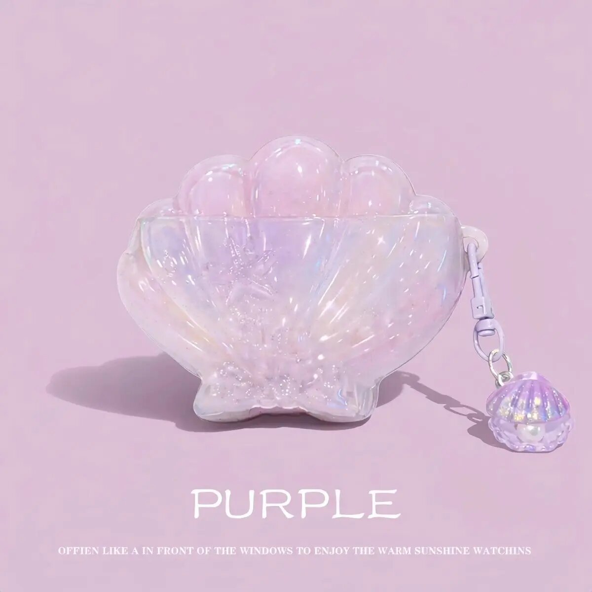 Чехол для AirPods Purple с брелоком