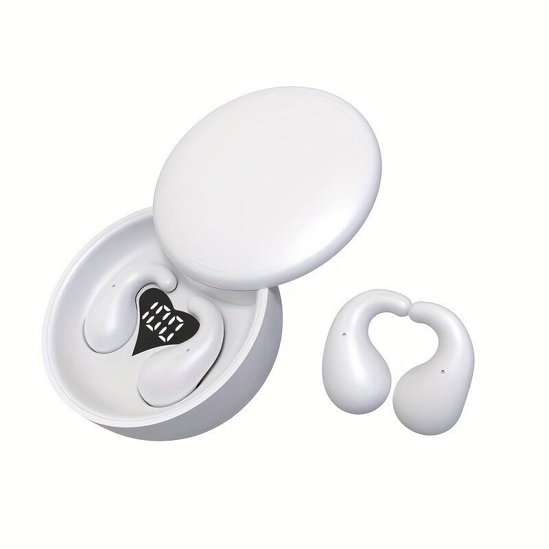 Беспроводные наушники True Wireless Stereo, внутриканальные невидимые для сна, с беспроводным зарядным кейсом, ультратонкие, белые