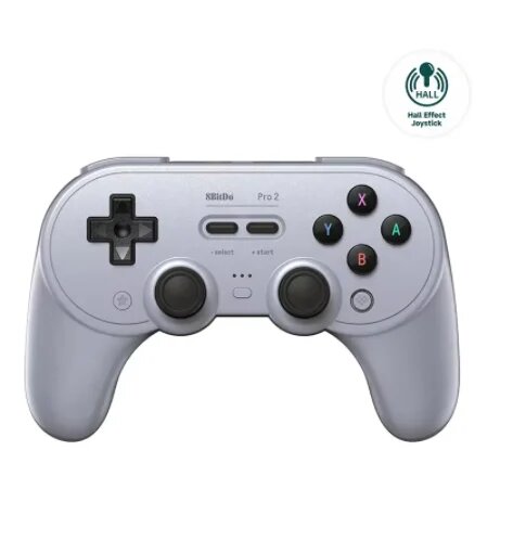 8BitDo New Pro 2 геймпад для Nintendo Switch Серый, Gray(Hall)