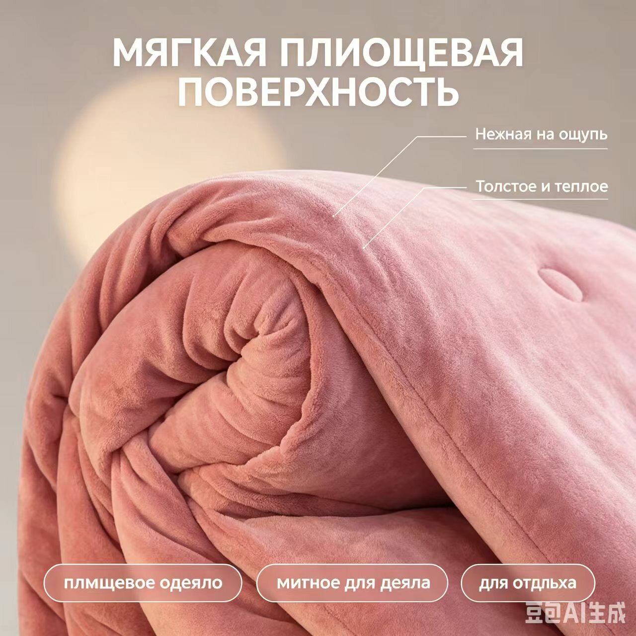 Односпальное одеяло 180х220 см всесезонное, гипоаллергенное, из полого волокна, не скатывается, не сбивается