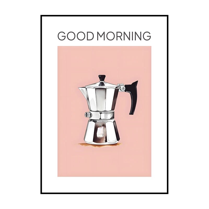 Постер "Good Morning" с кофеваркой, 30x45см, CJ55637