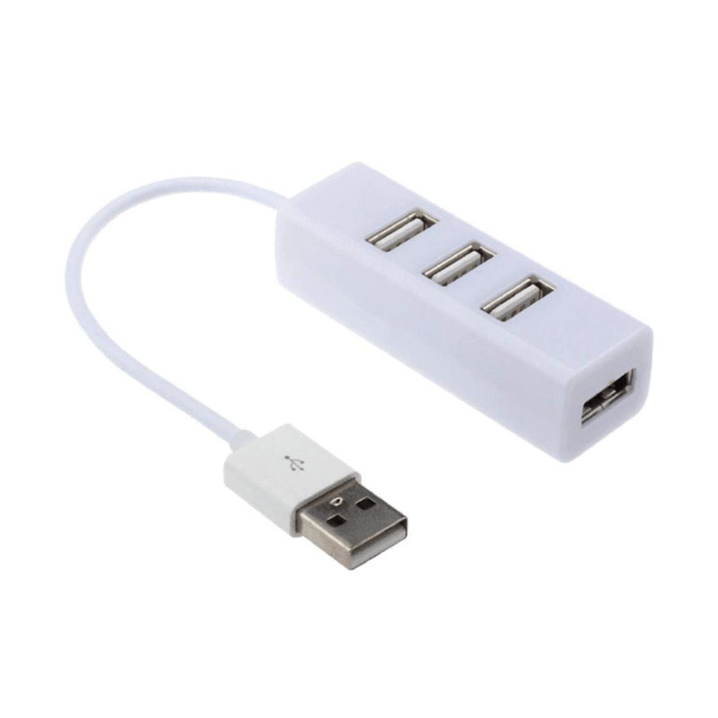 USB-хаб на 4 порта, USB 2.0, компактный, портативный, белый