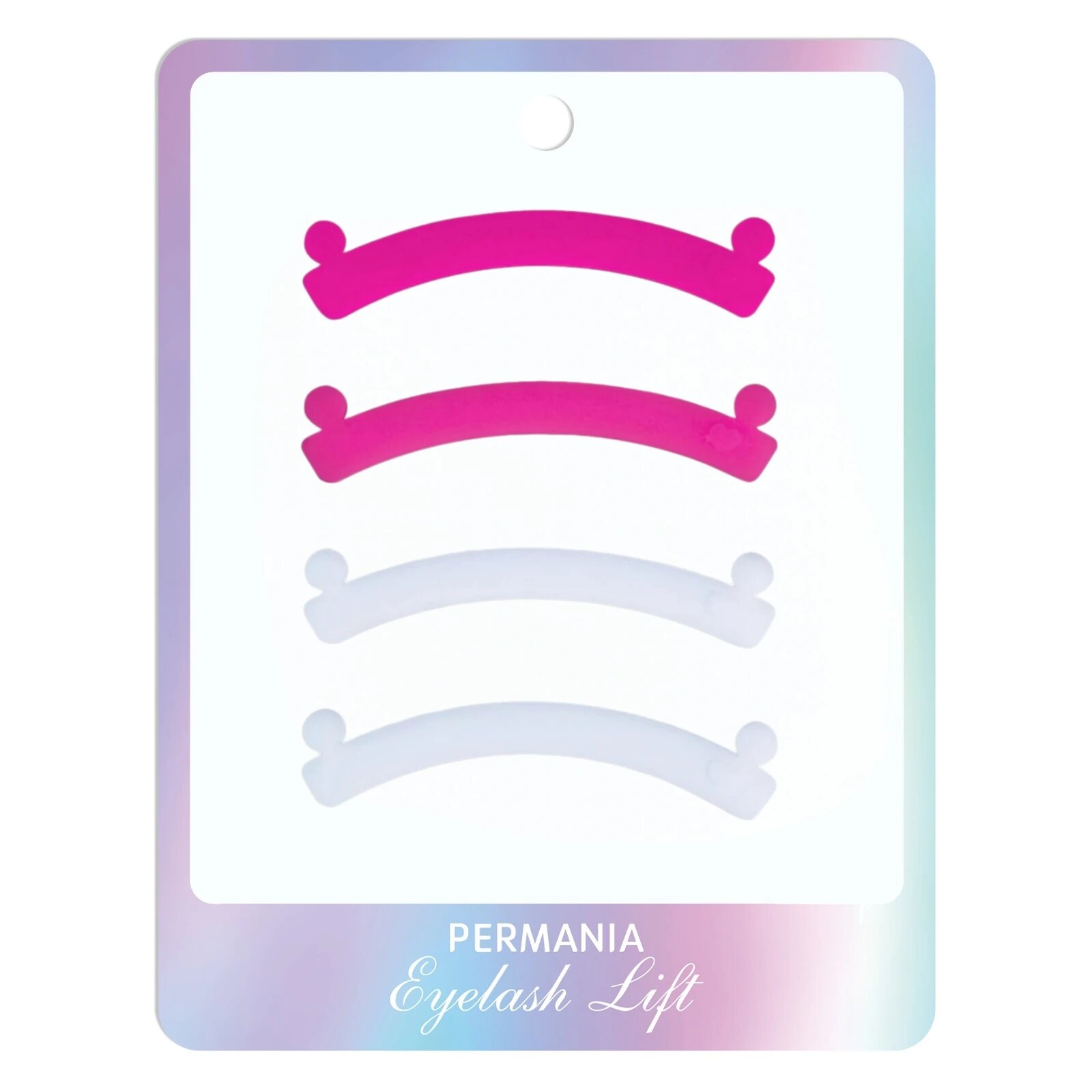 Силиконовые ролики для завивки ресниц PERMANIA, 4 шт. Rose Red And White