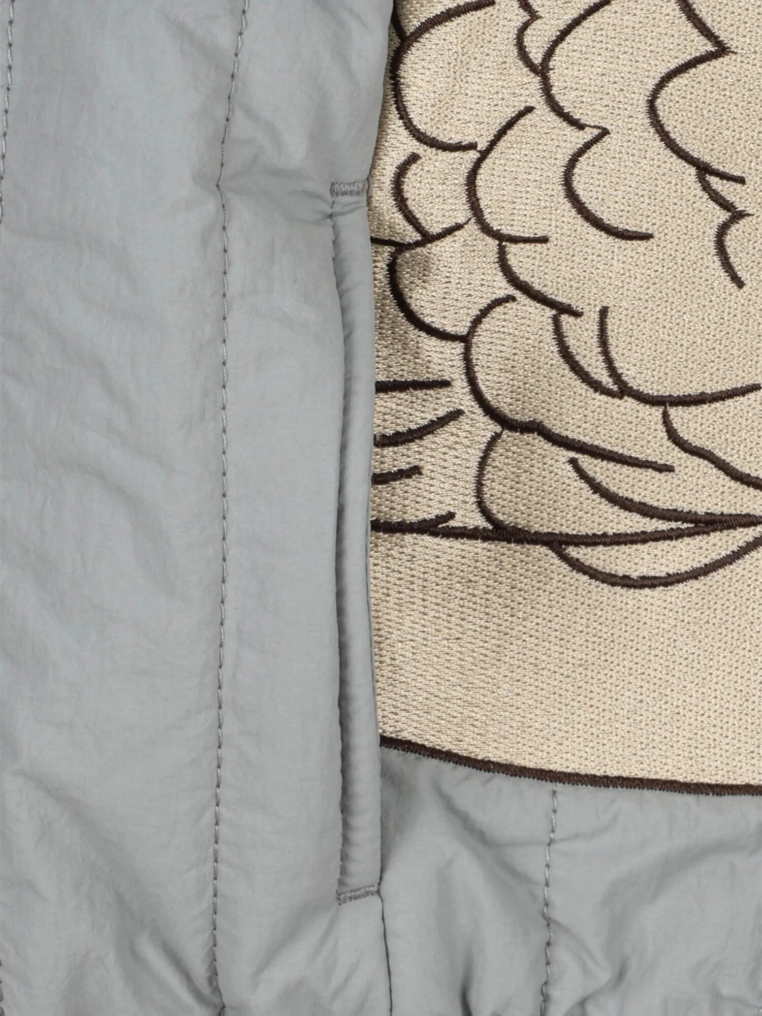 Куртка Konges Slojd Juno swan-embroidered quilted jacket, размер 134-140, серый/синий/голубой — фото 1