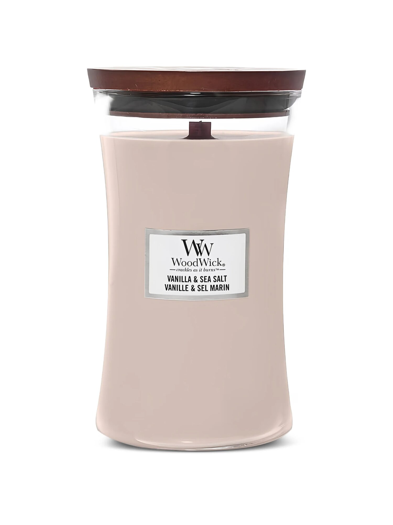 Большая свеча Hourglass от WoodWick, OneSize , бежевый цветы мелкие