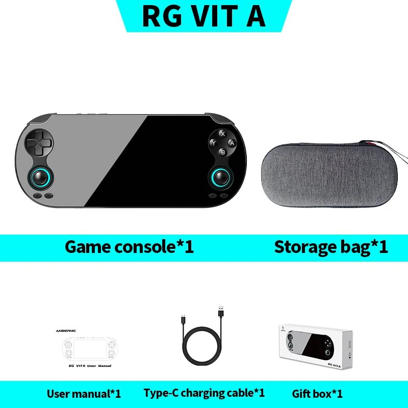 Портативная игровая консоль ANBERNIC RG VITA Pro Standard (No Games), RG VITA Black Bag
