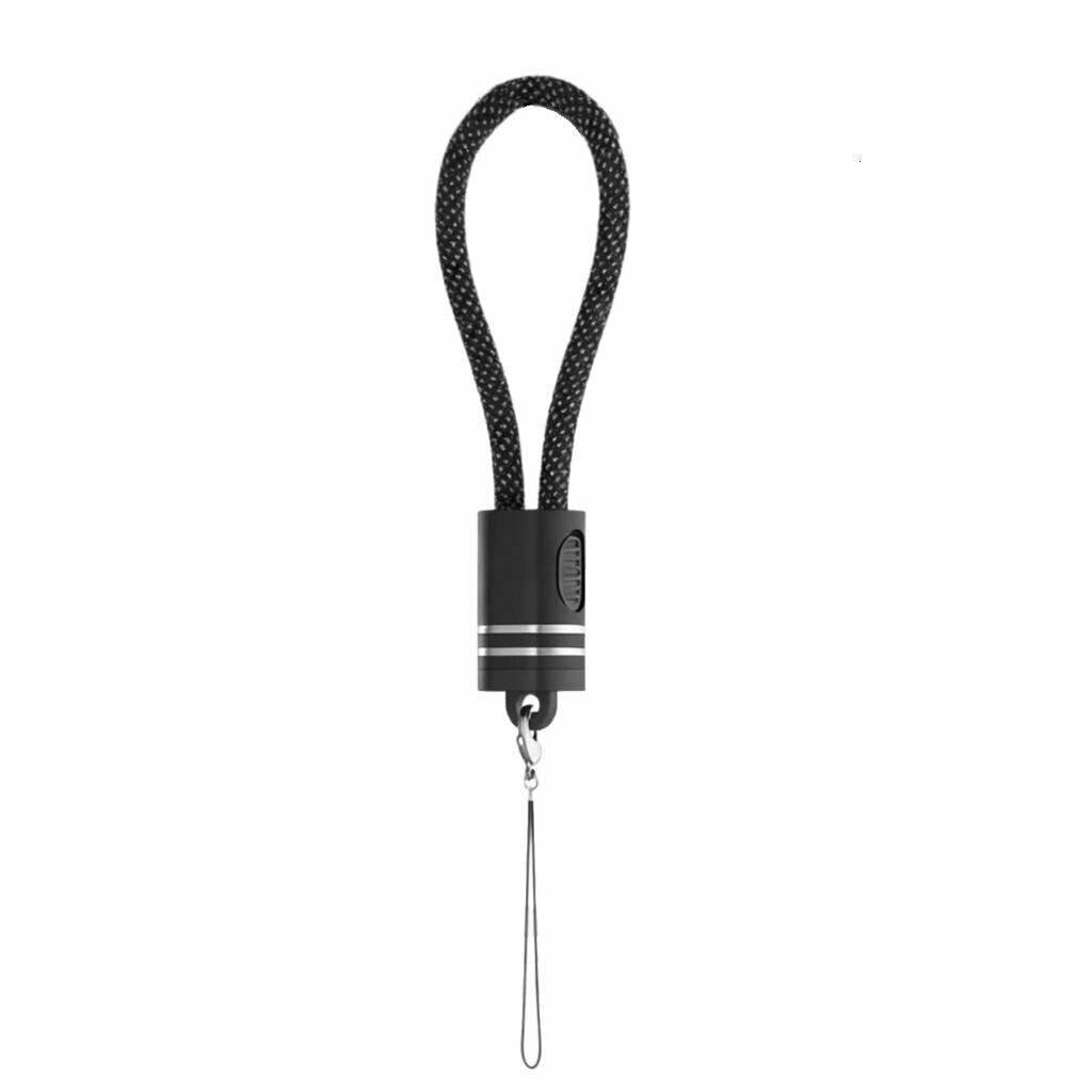 Плетеный кабель USB-C — USB-C 60W Power Delivery для брелока, Черный