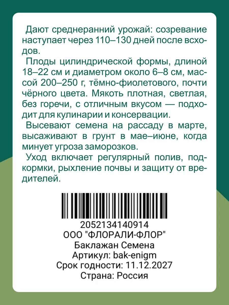 Баклажан Семена — фото 1