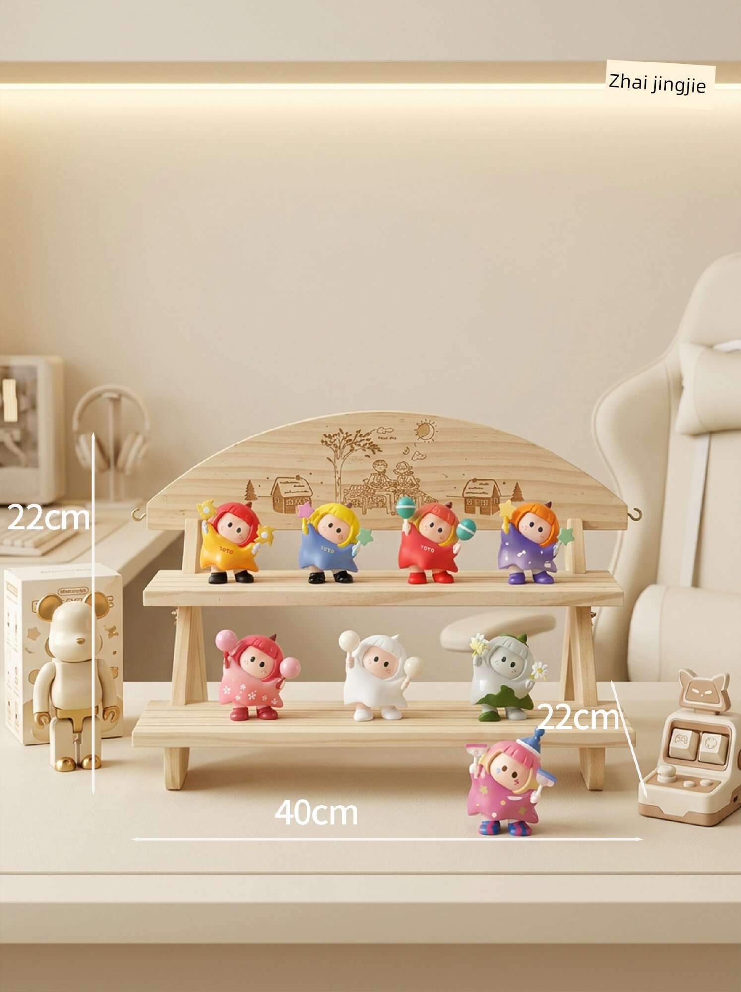Витрина для фигурок Yoyo, милые фигурки, игрушки Miniso, демонстрационный шкаф, коробка для хранения, подставка для
