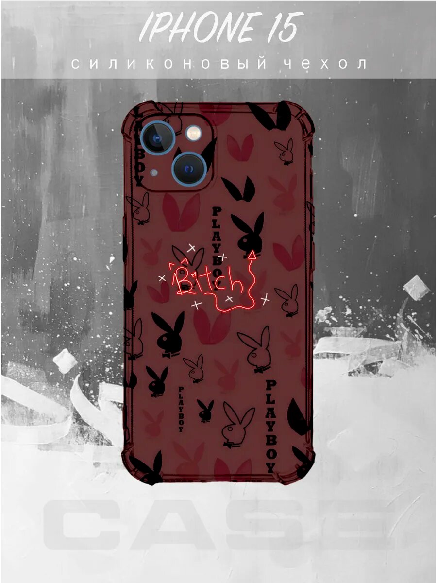 Чехол на IPHONE 15 с принтом playboy