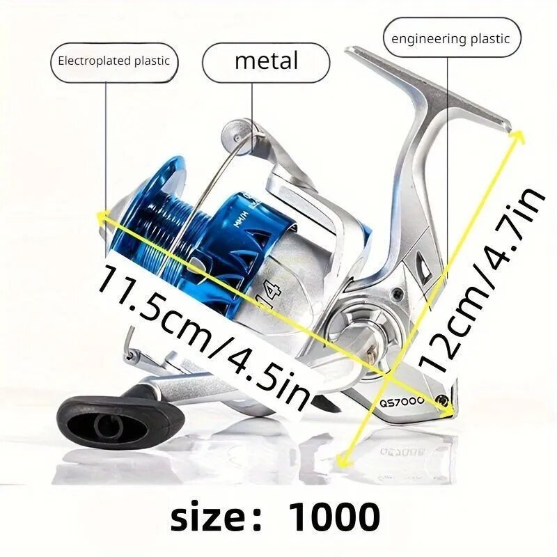 Рыболовная катушка Daiwa 1000, диаметр катушки: 200 мм, передний фрикцион, 5.2:1