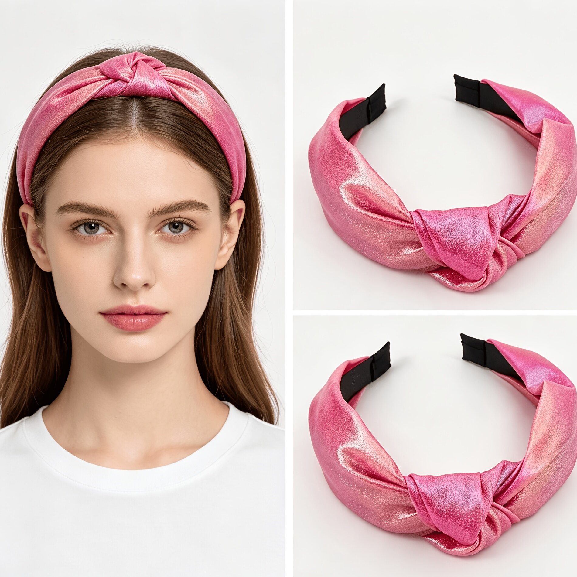 Женская супермягкая нескользящая повязка для волос с градиентом, для танцев и повседневной носки, красная, 1 шт