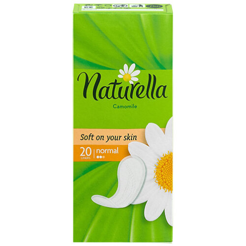 Ежедневные гигиенические прокладки "Naturella Ромашка", 20шт, зелёные