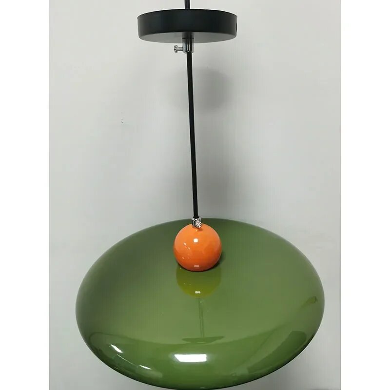 Подвесной светильник ZODOLAMP кремовый металлический 220В Green-orange, Оранжевый, 30CM