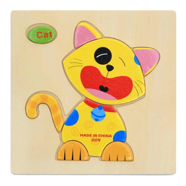 Деревянный 3D пазл Monssjay с животными 009