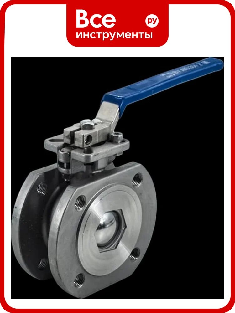Кран шаровый межфланцевый под привод NEWKEY нержавеющий (1PC), AISI304 DN40 (1_1/2), (CF8), PN40 NK-BIFph40/4