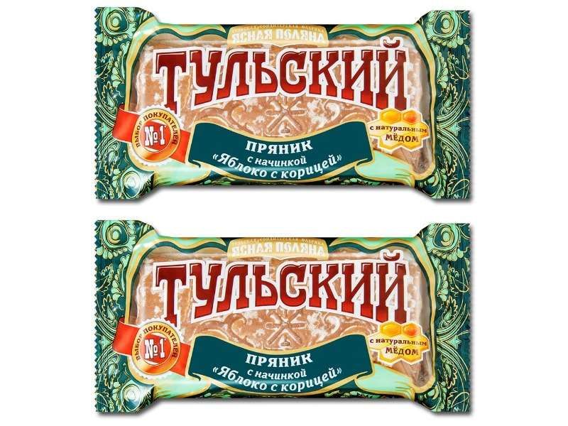 Тульский пряник яблоко с корицей, 130 г, 2 шт