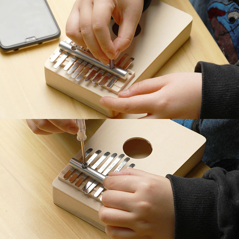 Kalimba Деревянная Музыкальная Инструмент Портативная Легкая В Уходе Для Начинающих Размер 17x12cm