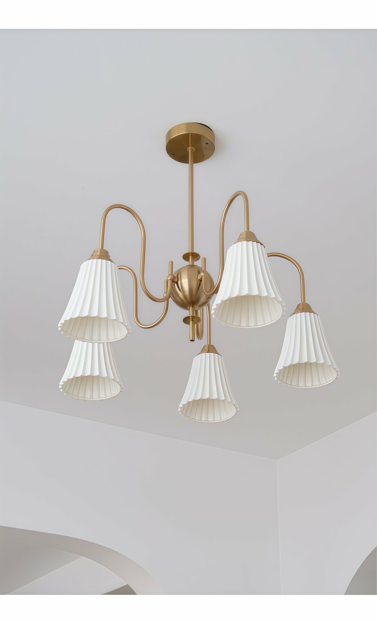 Art Deco винтажный современный минималистичный керамический потолочный светильник для гостиной, 5 голов