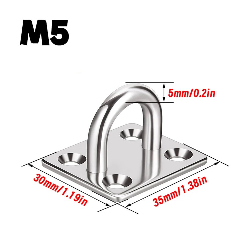 Крючок для потолка из нержавеющей стали 304 10PCS, FX-M5