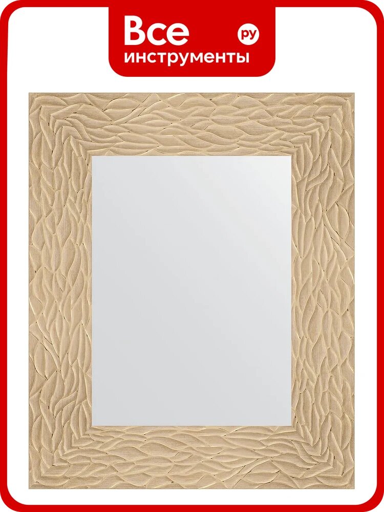 Зеркало EVOFORM в багетной раме - золотые дюны 90 mm (46x56 cm) 3021