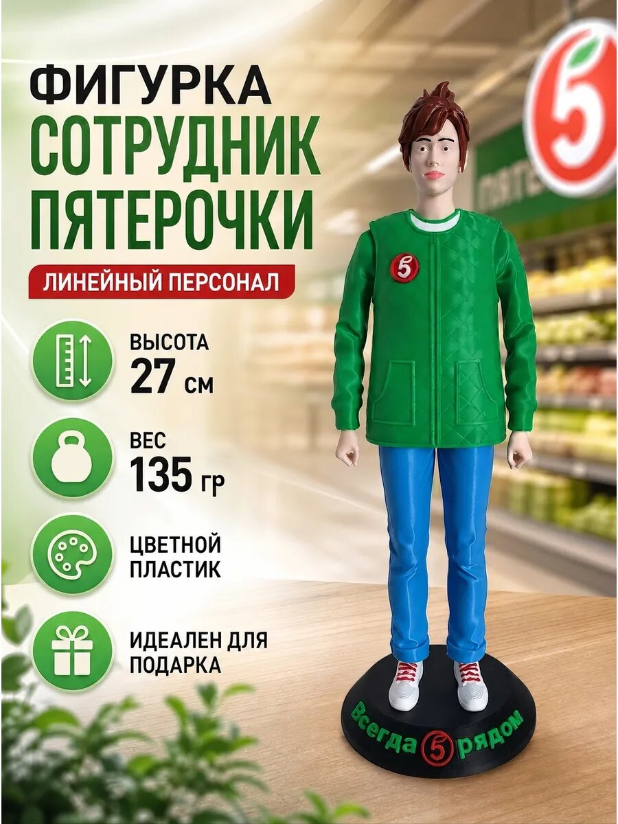 Фигурка сотрудник "Пятерочки" ПК , Пекарь