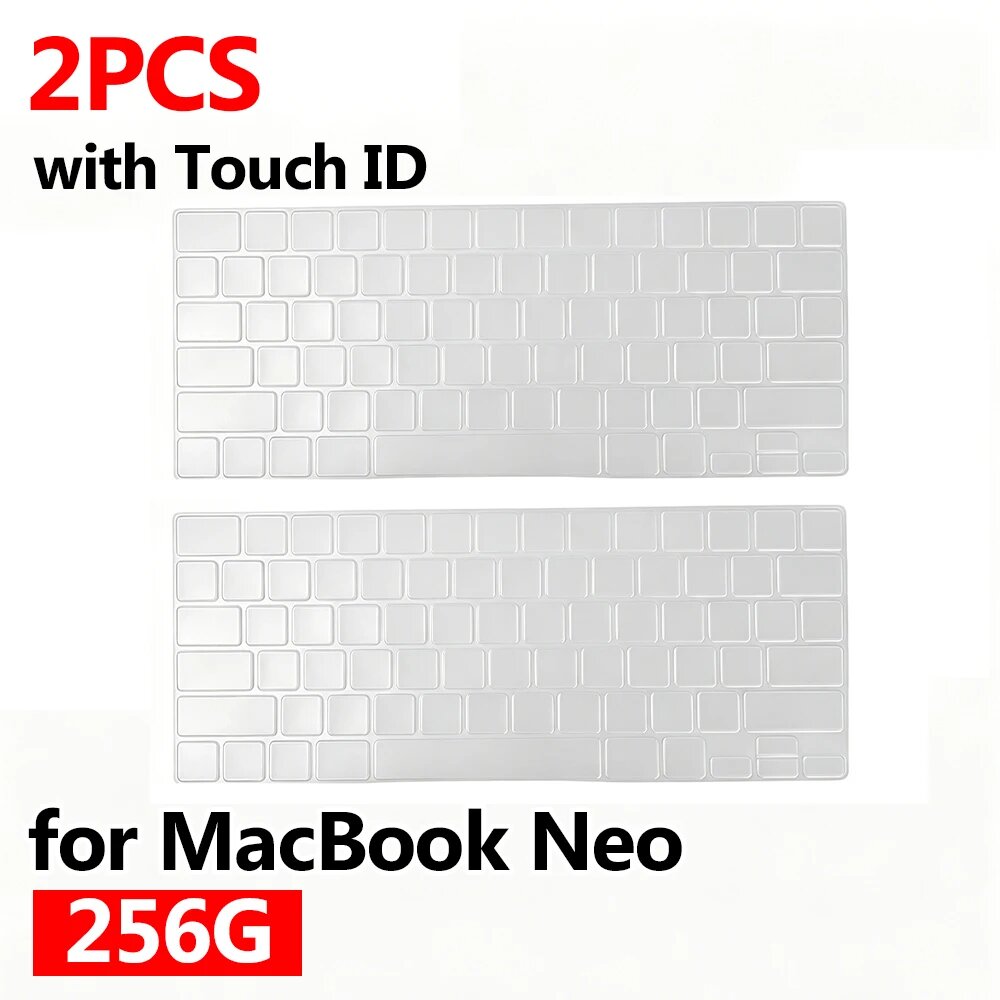 Защитная накладка на клавиатуру BAPPSUS для MacBook Neo 13 дюймов Белый, 2X With Touch ID