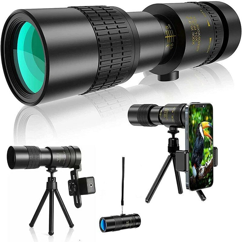 10-300x40 HD Зум Монокуляр с Креплением для Смартфона Цвет：10-300x40 HD Зум (Стандартная Комплектация)