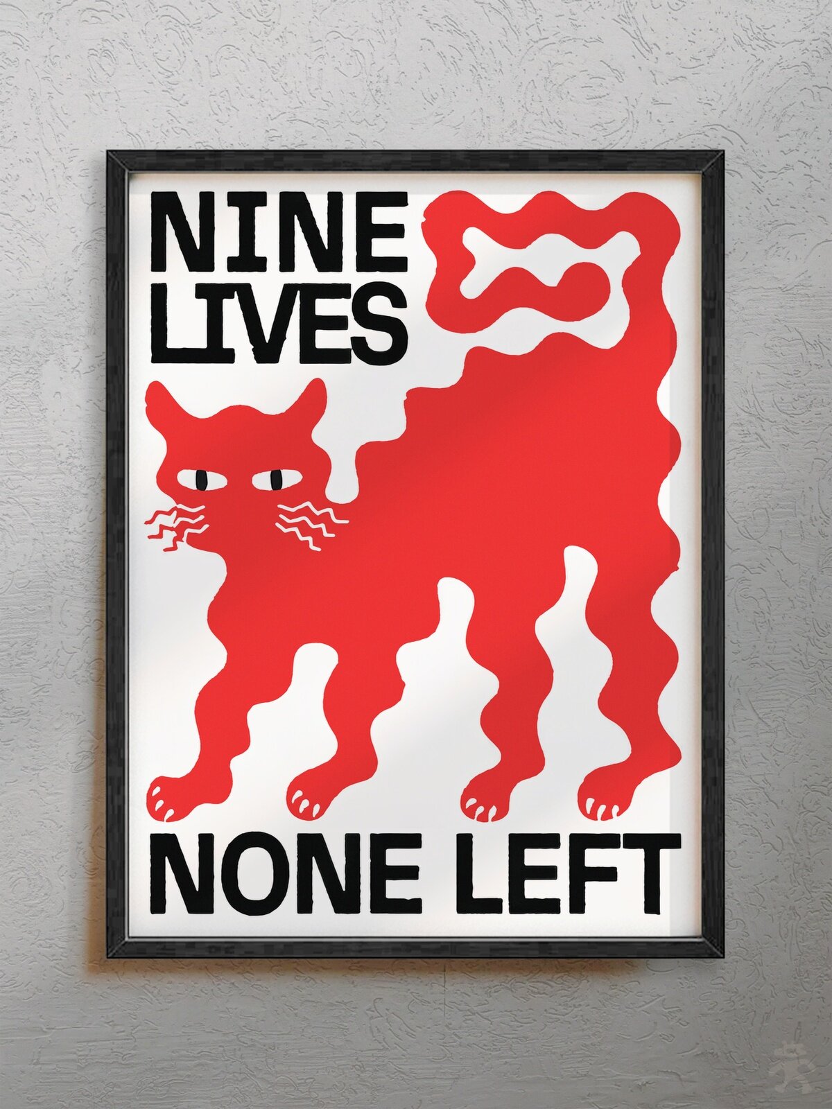 Интерьерный постер "Red Cat" в стиле pinterest, формат 30x40 см