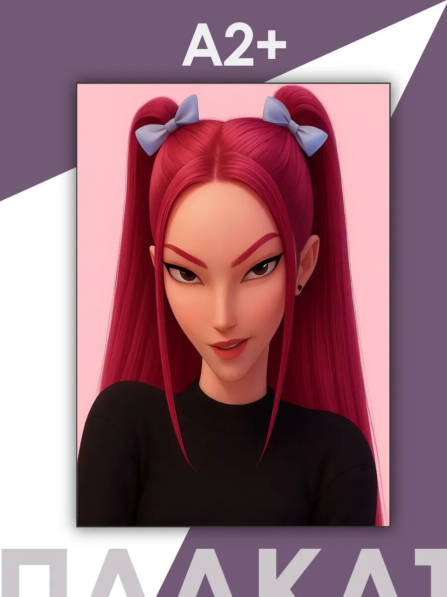 Постер Хантрикс KPOP Demon Hunters охотницы на демонов