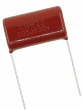 10 шт Пленочный конденсатор CBB22 630V 105J 1UF (1мкФ-630 вольт), 5%, Расстояние между штифтами 20мм