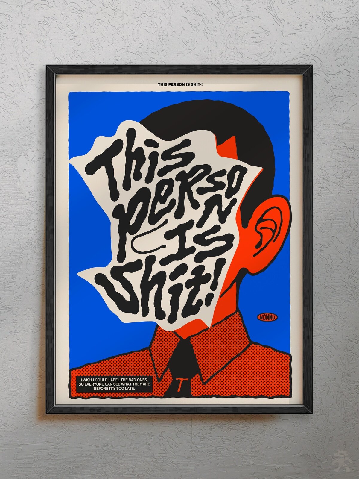Интерьерный постер "This person is Sh*t!" в стиле pinterest, формат 30x40 см