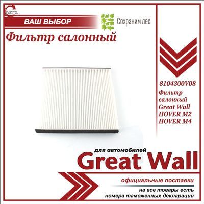 Фильтр салонный для Грейт Вул Ховер M2, M4 / Great Wall Hover M2, M4 / 8104300V08