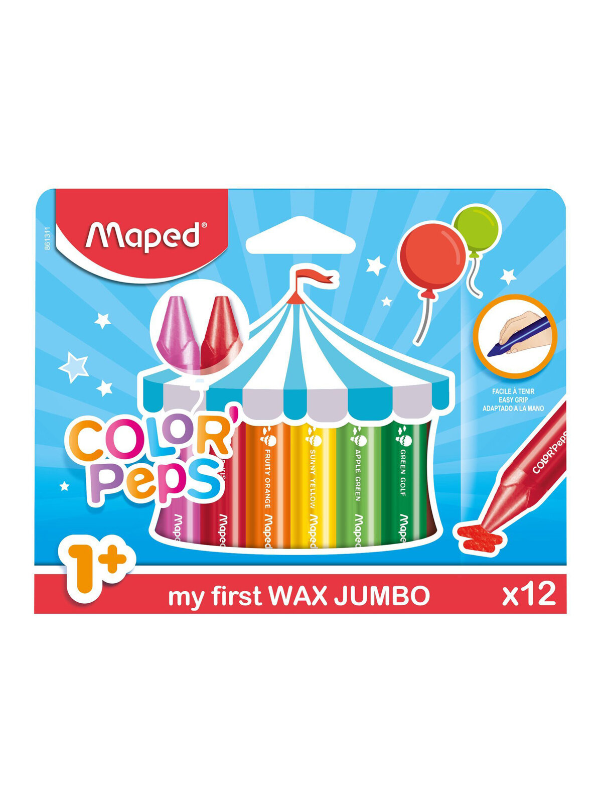 Восковые мелки MAPED 12 шт.