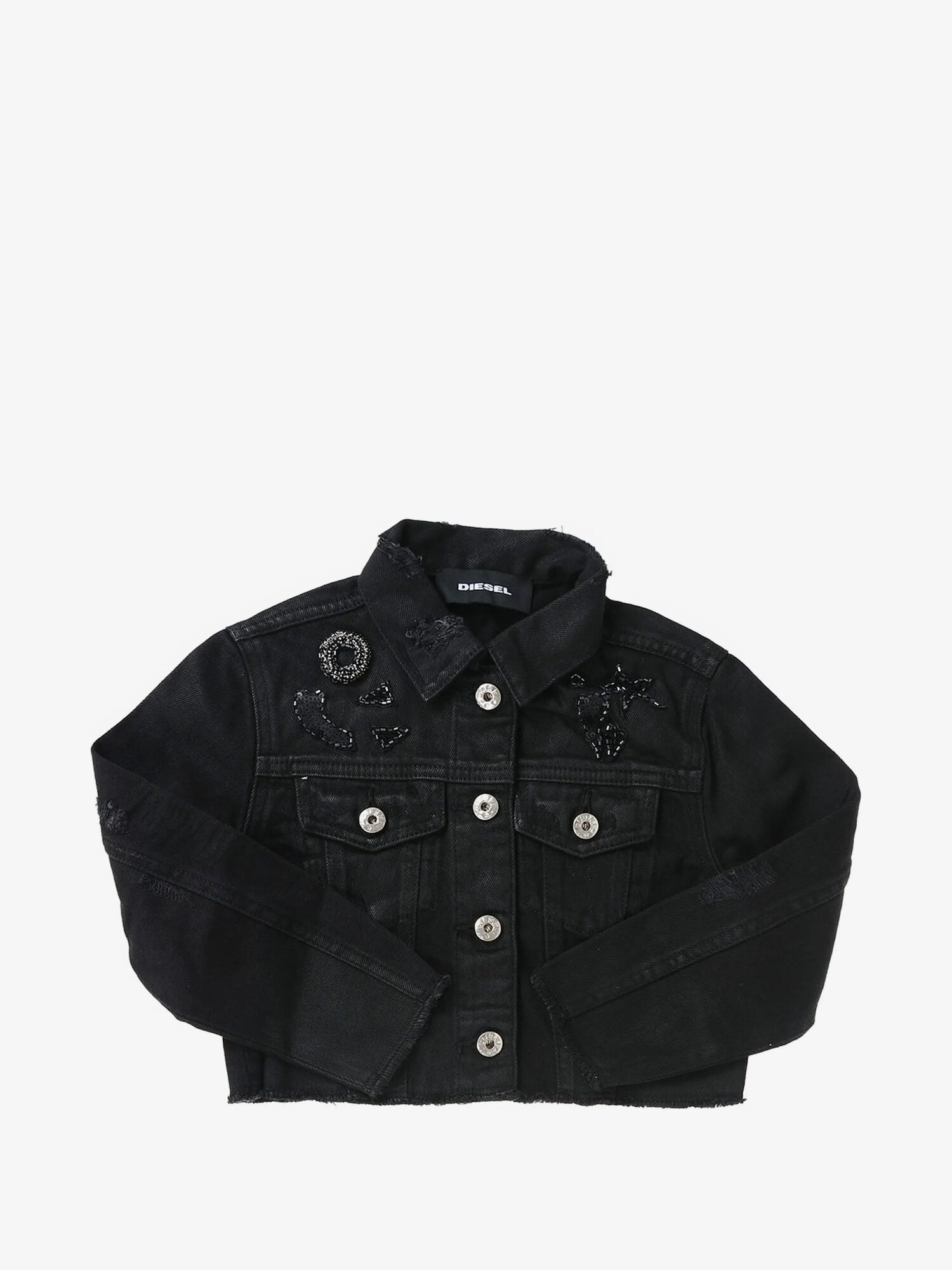 Куртка Sequin-embellished embroidered denim jacket