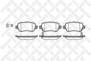 Колодки Зад. opel Astra G 1.8-2.2Dt 01-04/Zafira 2.2I/Dti 01> (STELLOX 968002SX)
