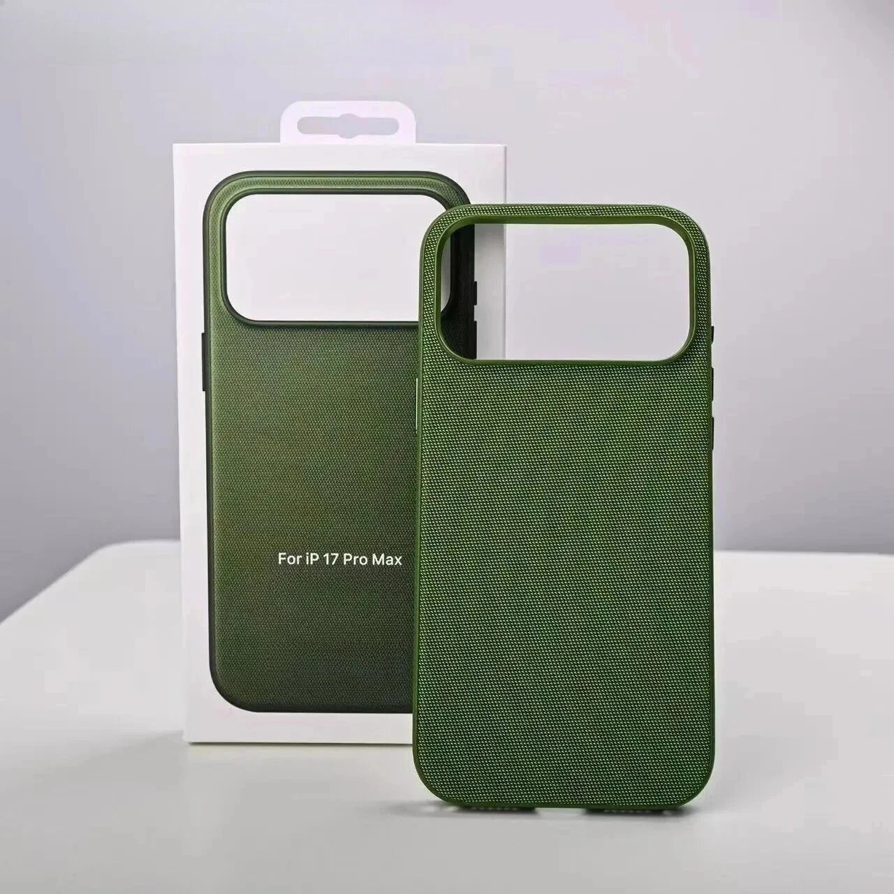 Оригинальный чехол 1:1 Box Official Technology Woven для MagSafe Coque Айфон 16 Про, Зеленый, Green