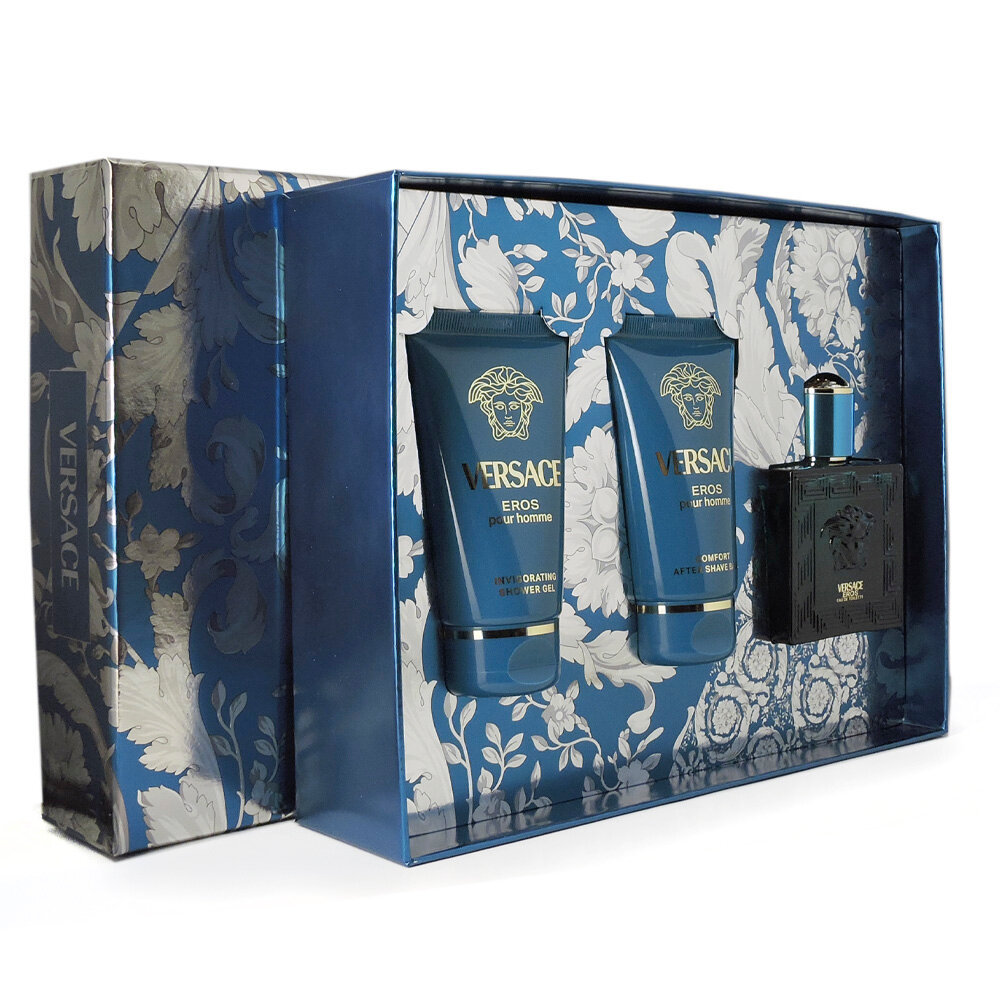 Туалетная вода Versace Eros Pour Homme набор 3*50 мл (50 мл + 50 мл + 50 мл)